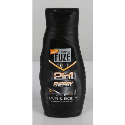 12x Body X Fuse 2in1 Energy 300ml Shampoo Gel Doccia Cura Del Corpo ...
