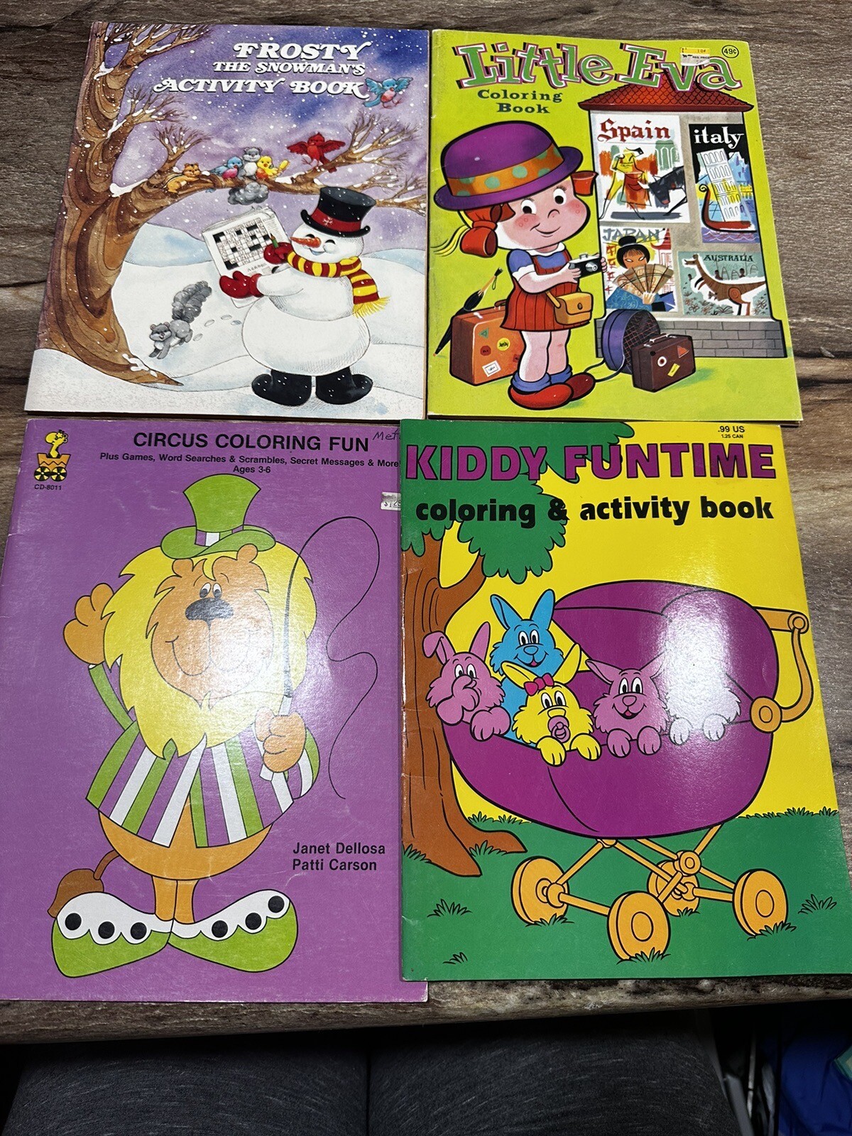 Vintage Coloring Books Frosty , Little Eva, Circus , Kiddy Funtime ...