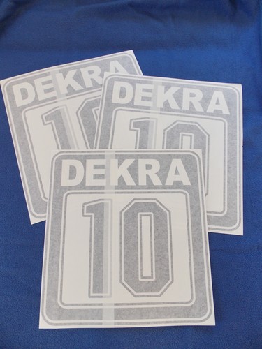 3 x Motorsport Startnummern DEKRA mit Nr. 10 - Schwarz - DTM - 30x30cm ...