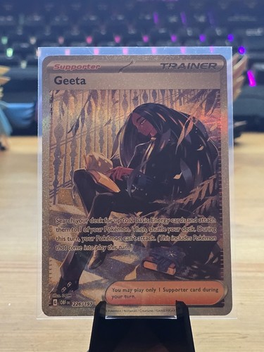 Pokemon TCG Geeta Trainer 226/197 Near Mint Sv03: Obsidian Flames Holo ...