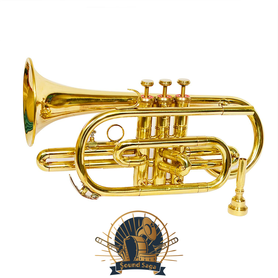 SOUND SAGA Cornet 3 Valve Bb Pitch With Including Mouthpiece & Carry ...