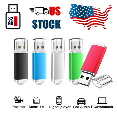 5Pack 32GB USB Flash Drives Thumb Drive USB 2.0 Stick Memory Stick ...