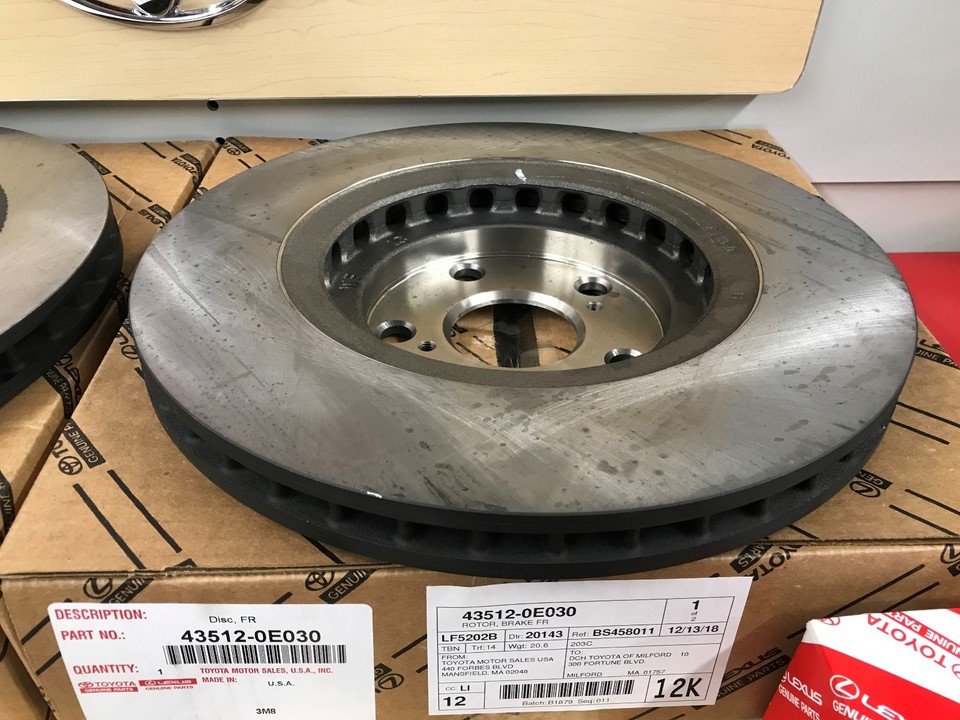 2008-2019 TOYOTA HIGHLANDER GENUINE OEM FRONT BRAKE ROTORS 435120E030 ...