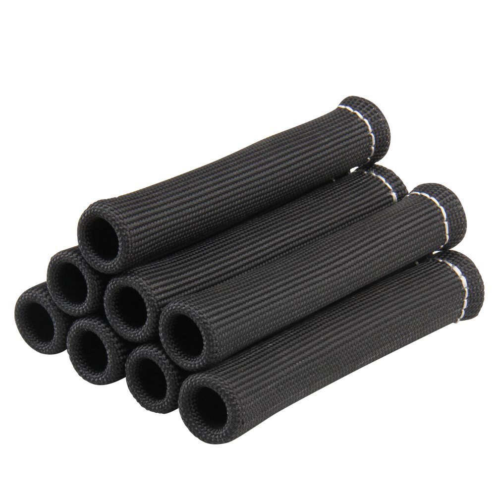 Black 8x1200° Spark Plug Wire Boots Heat Shield Protector Sleeve Sbc ...