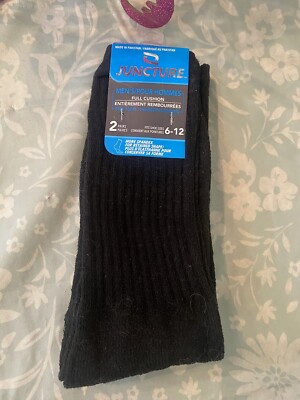 Juncture Mens black sport socks 2 pk size 6-12 | eBay