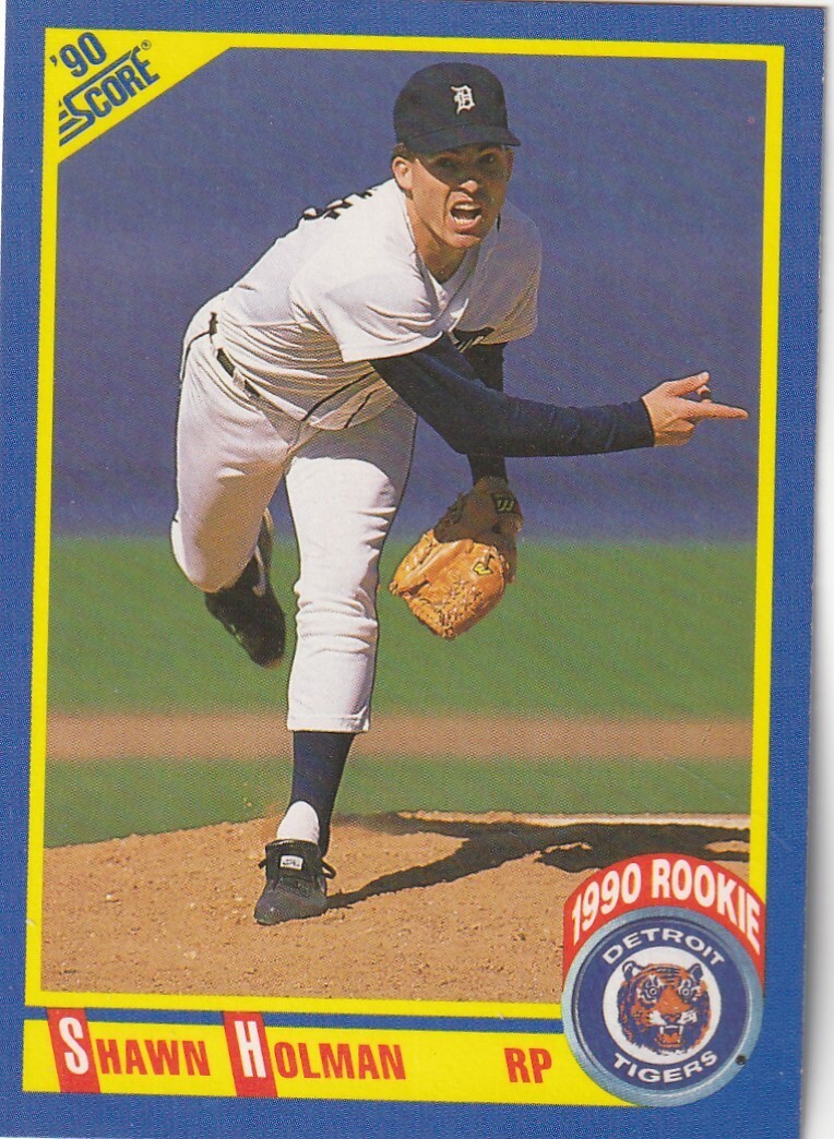 FREE SHIPPING-MINT-1990 Score Shawn Holman #620 TIGERS PLUS BONUS CARDS ...