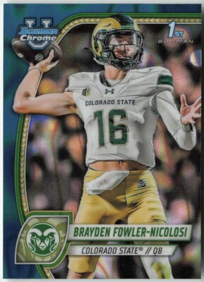 BRAYDEN FOWLER-NICOLOSI 2024 Bowman University Chrome TEAL LAVA ...
