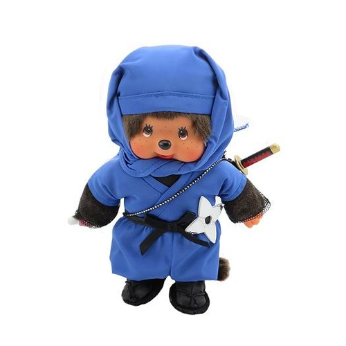 Monchichi Sekiguchi Plushie Ninja Monchichi H20 x W12 x D8cm Japan Blue ...