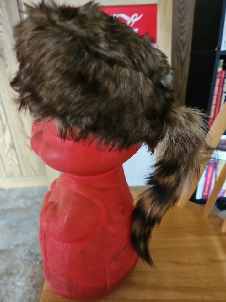RACCOON TAIL HAT DAVY CROCKETT DANIEL BOONE coon tails novelty fur ...