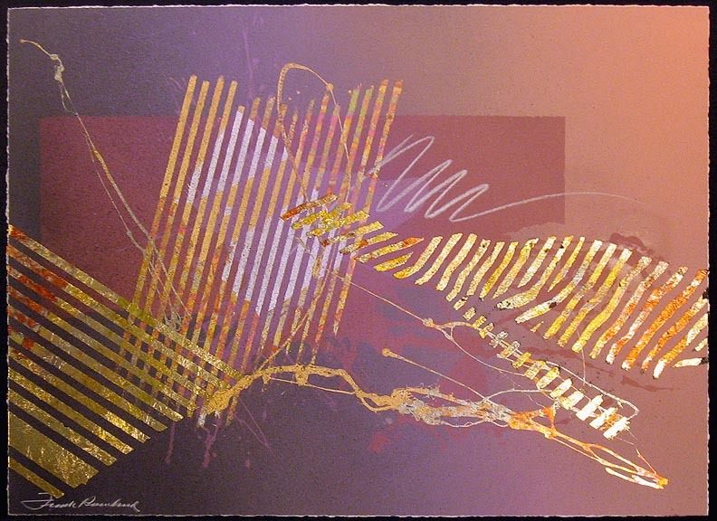 Frank Rowland "Color Forms II" ORIGINAL mixed media Art on Paper SUBMIT ...