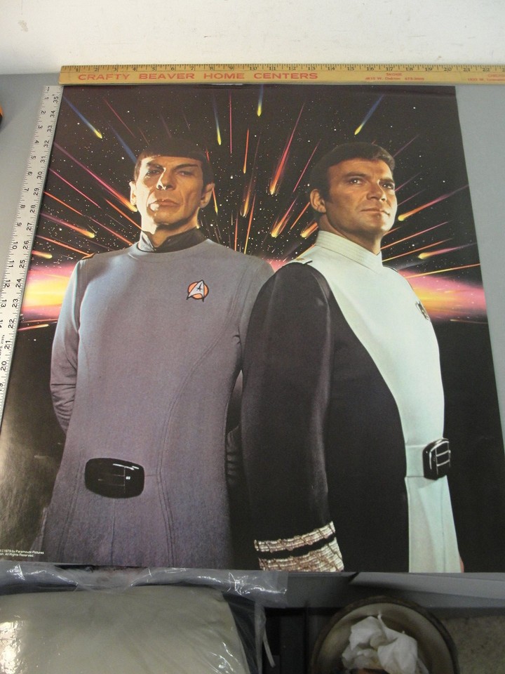 STAR TREK POSTER CREST PRELL PROMOTIONAL PRINT CAPTAIN KIRK MR SPOCK ...