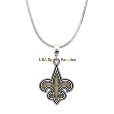 NFL New Orleans Saints Logo Pendant Necklace On 925 Sterling Silver ...