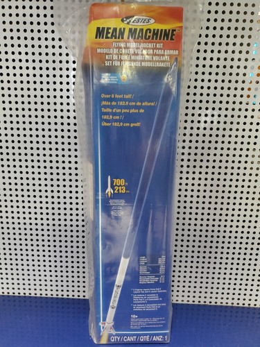 ESTES MEAN MACHINE FLYING MODEL ROCKET KIT #1295 level 2 free Shipping ...