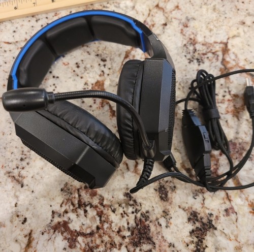 RUN MUS K8 Gaming Headset Professional High Performance Black Blue PS4 ...