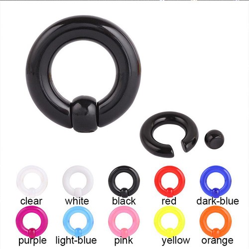 1 Pair Tunnel Plug Earrings Acrylic Nose Ring Body Piercing BCR PA ...