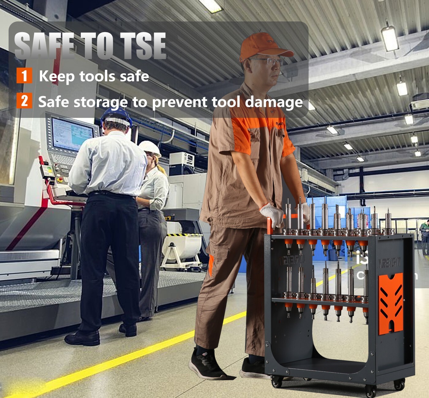 Heavy CNC tool cart CAT40/BT40/NMTB40 CNC Tool Holder - Holds 28 Tool ...