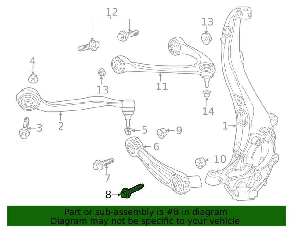 Genuine Ford Rear Lower Control Arm Outer Bolt W719503-S439 | eBay
