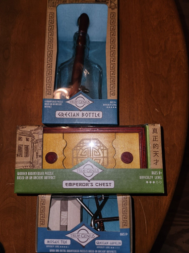 Four True Genius Puzzles: Mosaic Tile, Emperor's Chest, Grecian Javelin ...