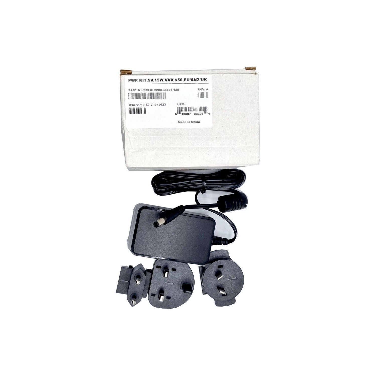 Polycom Power Supply for VVX 150/250/350/450 and CCX400 , 2200-48871 ...