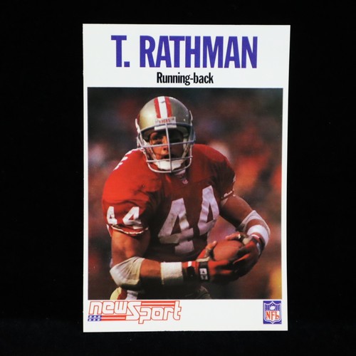 1992 Tom Rathman San Francisco 49ers NewSport NFL French Card From ...
