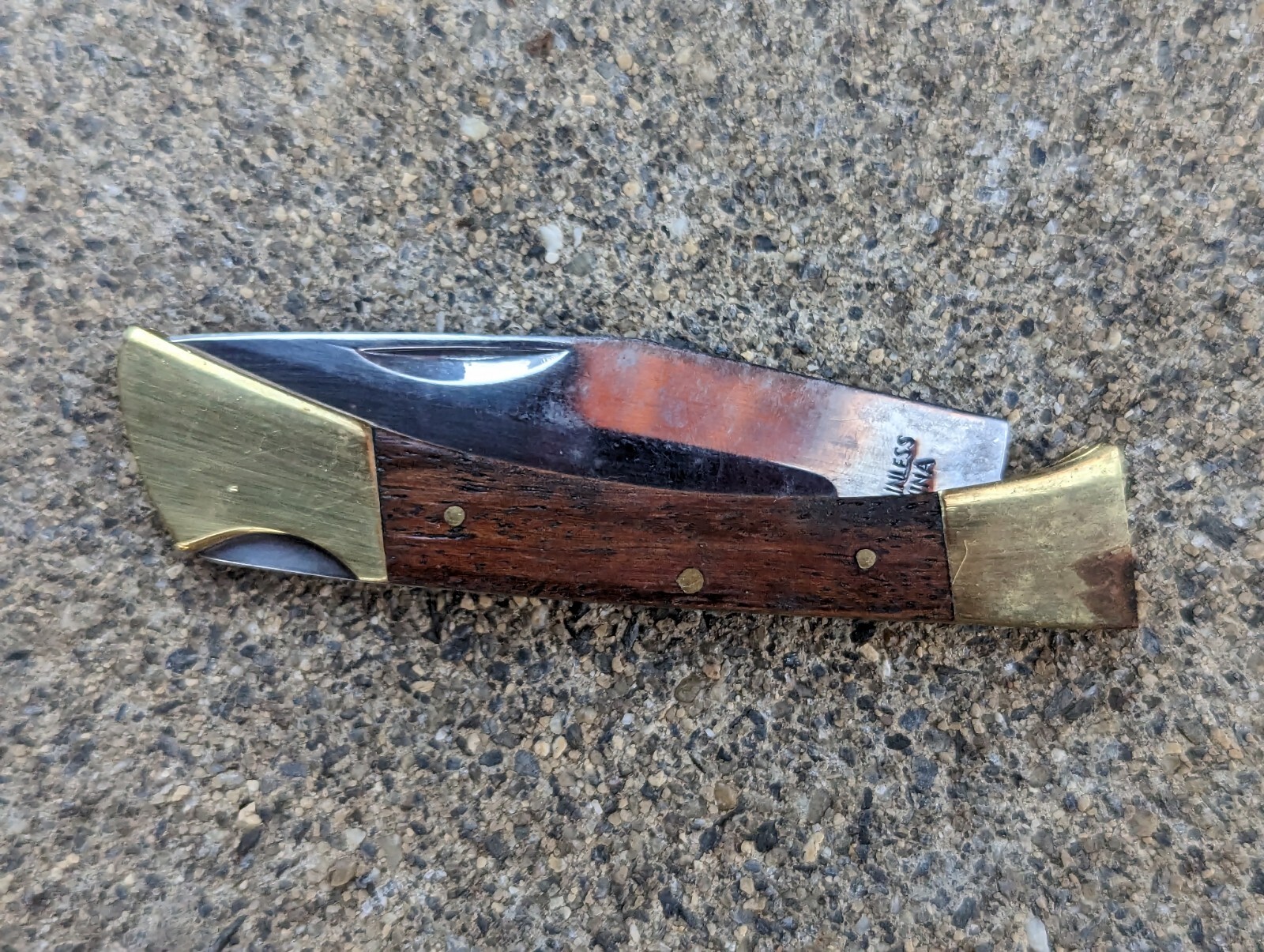 Vintage Wood Handle Lockback Folding Pocket Knife | eBay