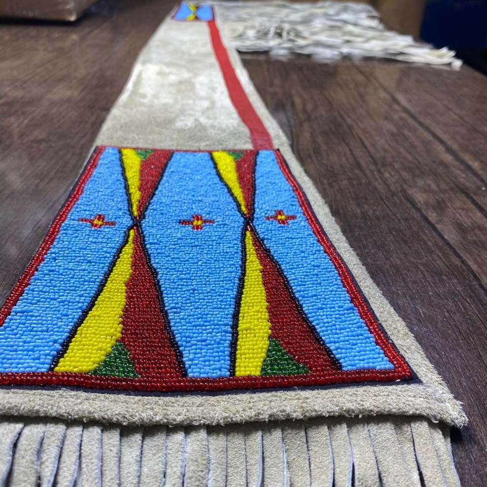 Indian Beaded Native American Rifle Scabbard Sioux Style Suede Leather ...