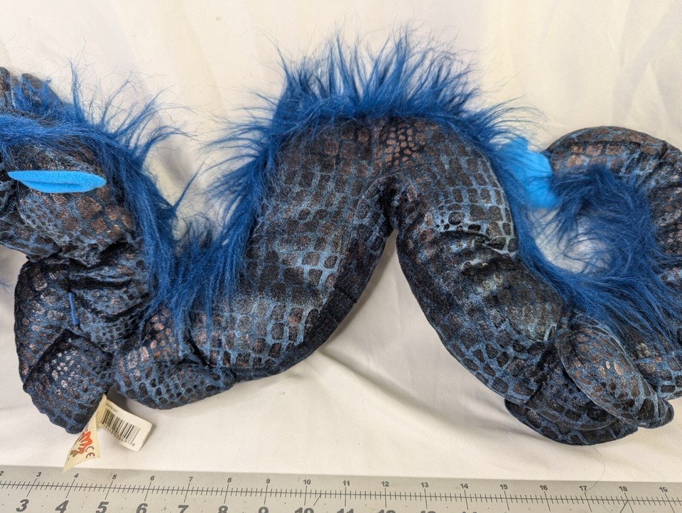 Folkmanis Sea Serpent Hand Puppet Plush Blue Mythical Fantasy Stuffed ...
