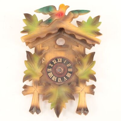 Novelty Cuckoo Clock Frame with Leaves, Crown and Dial - Vintage ...
