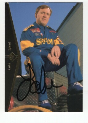 LAKE SPEED SIGNED AUTOGRAPH NASCAR RACING 1995 UPPER DECK SP CARD #33 ...