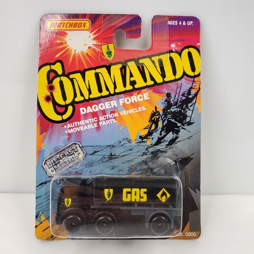 Vintage 1988 Matchbox Commando Dagger Force Gas Tanker Truck Black 0900 ...