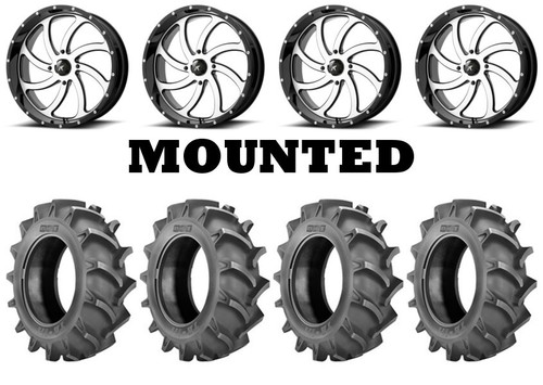 Kit 4 BKT TR 171 Tires 37x8.3-22 on MSA M36 Switch Machined Wheels POL ...