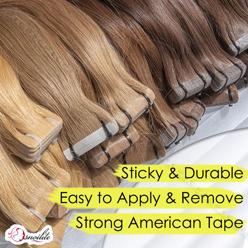 Champagne Blond Russian Tape In Human Hair Extensions Real Remy Skin ...