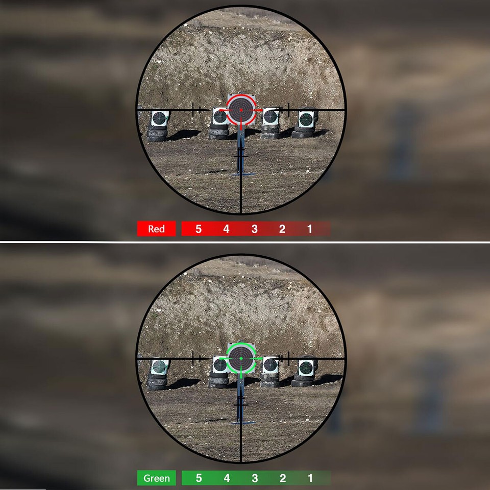 1-6x24 LPVO Rifle Scope R & G Dual Illumination Low Power Variable ...