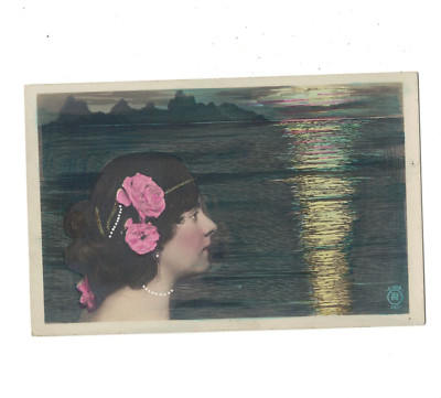 SB2899 VICTORIAN WOMAN TAIL OVER THE WATER FANTASY RPPC HAND. COL | eBay