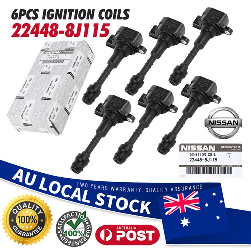 6X GENUINE JNS354 IGNITION COIL 22448-8J115 224488J115 For Nissan ...