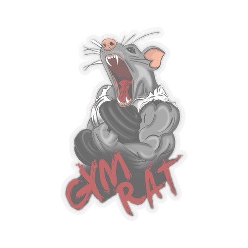 Gym Rat Workout Cross fit Freak Muscle Bro Sis Rizz Kiss-Cut Sticker ...