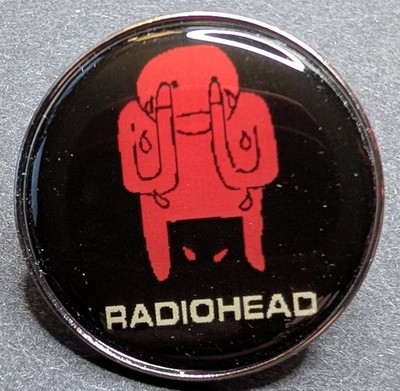 Radiohead 1" Kid A Amnesiac Crying Man Round Lapel Pin Clasp | eBay