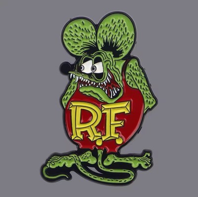 🔥 Rat Fink Enamel Pin Hat Cap Lapel MoonEyes Hot Rod ~ Gasser Ed Roth ...