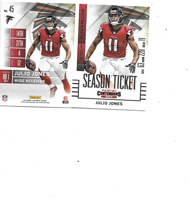 Julio Jones 2014 Panini Contenders Football Card #45 BOGO FREE Atlanta ...
