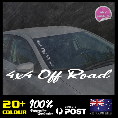 4x4 Off Road Windscreen Decals 500x70mm JDM Stickers Vinyl Lower Car ...