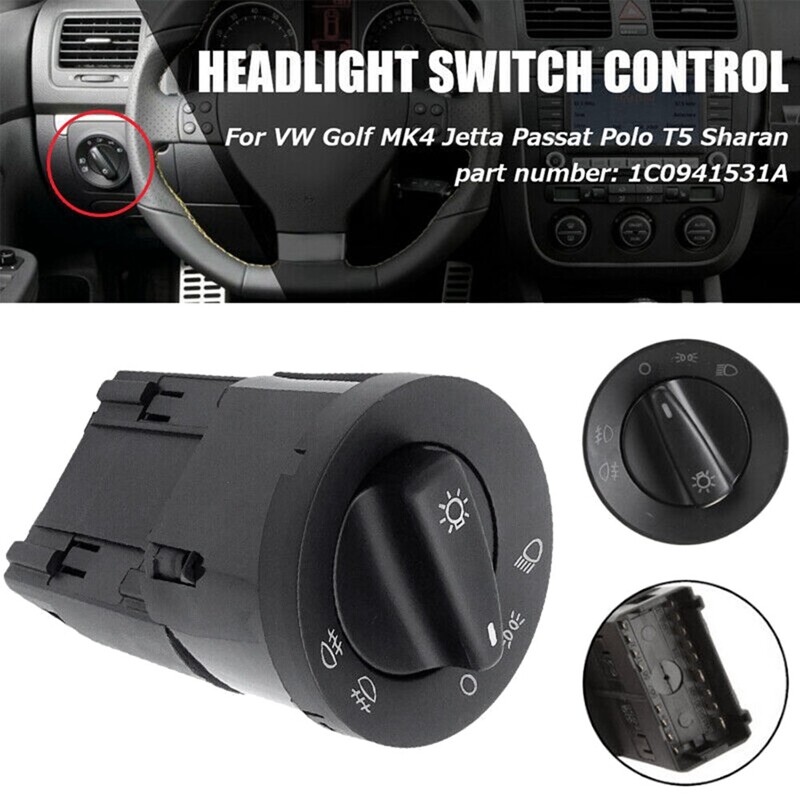 Headlight Switch Fog Lamp Control Switch 1C0941531A for MK4 - and ...