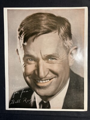 1930s Photograph Will Rogers Actor Humorist Vaudeville Press Photo Hand ...