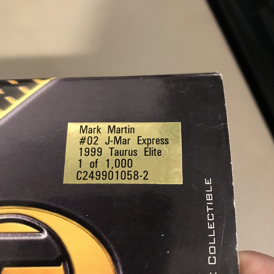Mark Martin #02 J-Mar Express 1999 Taurus Action 1:24 ELITE 1/1000 | eBay