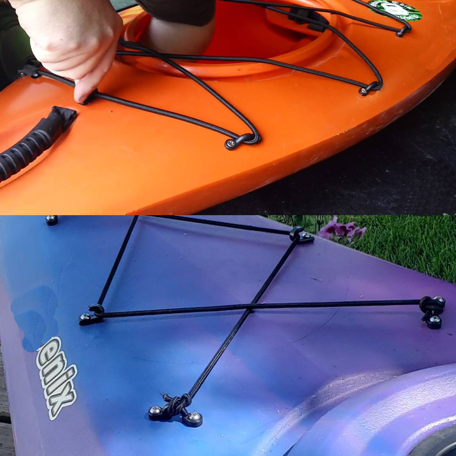 10 pack Kayak Canoe Pad Eye Deck Loops Tie Downs Nylon Bungee Eyelets ...