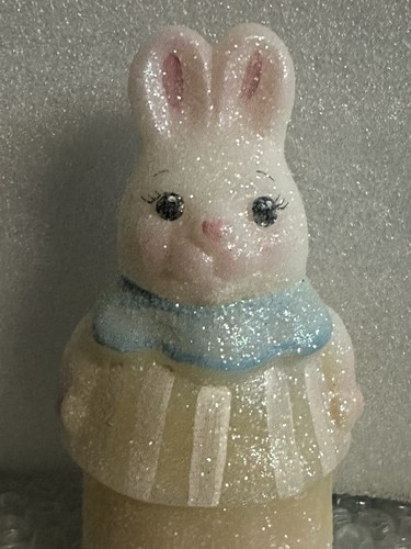 Fenton Sparkly Standing Bunny Trinket Box Hand Painted Signed by D ...