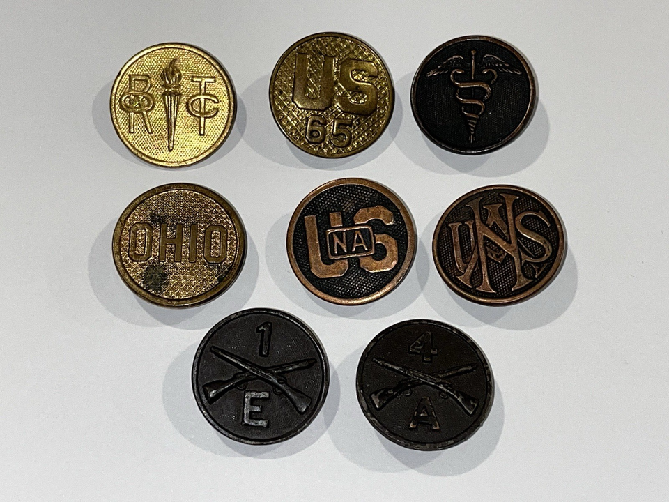 Circa WW1 Collar Disc Lot Infantry Ohio Medical US Etc Lot 1 Vintage ...