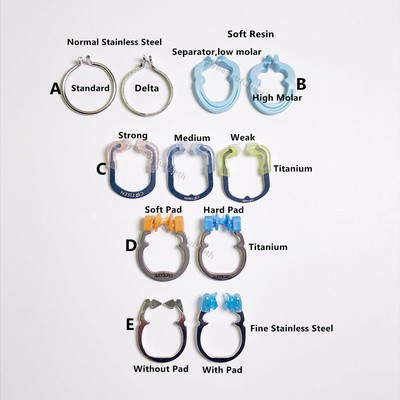 Dental Titanium Nickel Ring Matrice Seperate Matrix Clips Clasp ...