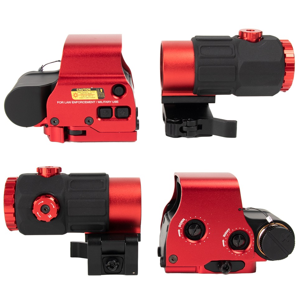 558+G45 Holographic Sight w/ 5x Magnifier Red Green Dot Holo Clone Full ...