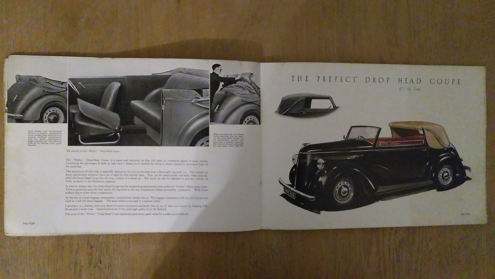 1939 Ford Prefect sales brochure side valve E93A pop anglia vintage ...