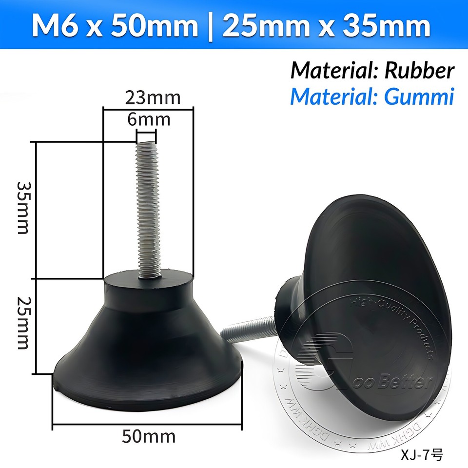 Rubber Adjustable Feet M6 M8 M10 Screw Leveling Table Foot Machine ...